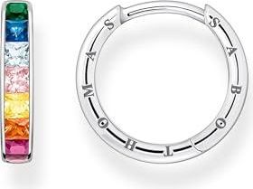 Thomas Sabo Boucles dOreille Femme - Argent 925/1000 32022504, 20x2 mm, Argent sterling, Zircone cubique 1
