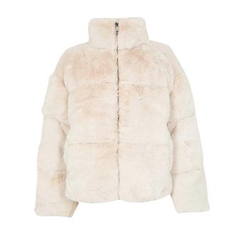 Jack Wills Steppjacke f&uuml;r Damen, Kunstfell (Cremefarbe)