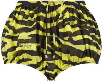 The Attico Le short Attico noir et jaune