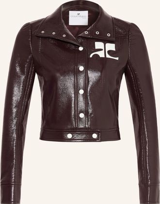 Courr&egrave;ges Cropped-Jacke rot
