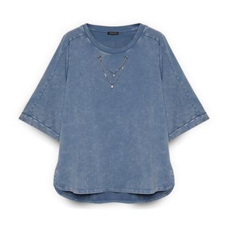 Fiorella Rubino Damen, Sweatshirts & Hoodies, Blau, XLGr&ouml;&szlig;e