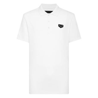 Philipp Plein Slim Fit Polo Shirt SS - - Tops - Herren - Wei&szlig; - 3XL