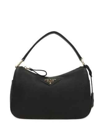 Prada Tote Bag mit gek&ouml;rntem Logo - Schwarz