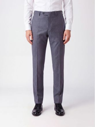 Incotex Pantalon chino en flanelle de laine &agrave; coupe slim et fermeture d&eacute;centr&eacute;e