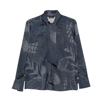 Emporio Armani Blouse - Femme - Blouses et Chemises - Bleu - Taille: 34 FR