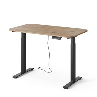Vicco h&ouml;henverstellbarer elektrischer Schreibtisch Elevate, Schwarz/Artisan, 120 x 70 cm, 2 Motoren, 100 kg Tragkraft
