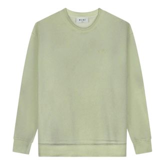 Olaf Hussein Pigment Spray Crewneck Pullover Gr&uuml;n - - Sweatshirts & Hoodies - Herren - Gr&uuml;n - S