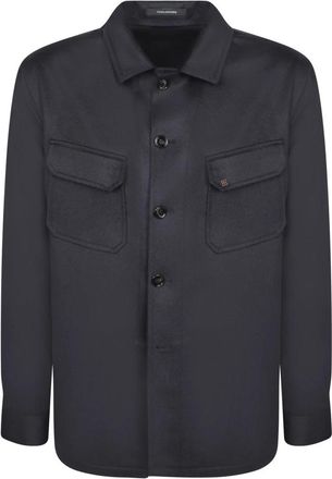 Tagliatore Homme, Chemises, Bleu, Taille: L Surchemise &agrave; Poches Avant