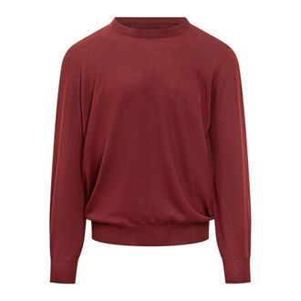 Brunello Cucinelli Rundhals-Pullover - - Knitwear - Herren - Rot - S