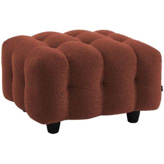 Sweeek Sitzhocker Fu&szlig;hocker mit strukturiertem Boucl&eacute;bezug f&uuml;r 3-Sitzer Sofa Leon