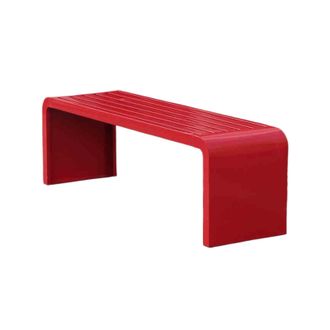 Generic Gartenbank Wetterfest Verzinktes Rohr Einteiliges Schwei&szlig;en Sitzbank Outdoor Mehrfarben Parkbank Pflegeleicht f&uuml;r Garten Park Hof Veranda Balkon(Red,1
