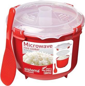Sistema Microwave Reiskocher, 2,6 l, rot/transparent Einheitsgröße Rot