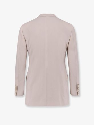 Tom Ford Mens Wool, Cashmere And Silk Blazer Beige Virgin Wool Blazers Jacket