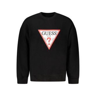 Guess Schwarzer Baumwollpullover f&uuml;r Herren