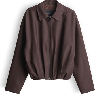 OPUS Damen Jacke | Jelani Regular Blousonjacke aus feinem Twill Coffee Bean, 40