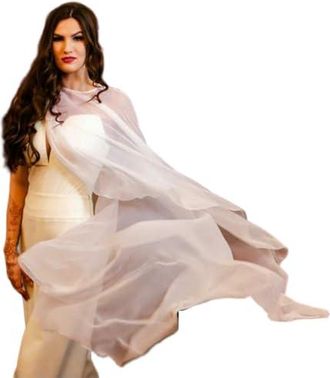 Generic NYSBH Cape de mariage douce et l&eacute;g&egrave;re en mousseline de soie pour femme, Ivoire (n&deg;90), Taille unique