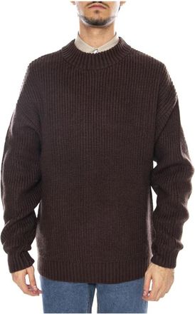 Lee Homme, Pulls, Brun, Taille: S Pull Chunky D&eacute;contract&eacute; &agrave; Col Rond