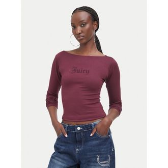 Juicy Couture Bluse JCWCT226329 Dunkelrot Slim Fit