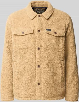 Superdry Regular Fit Hemdjacke aus Fleece