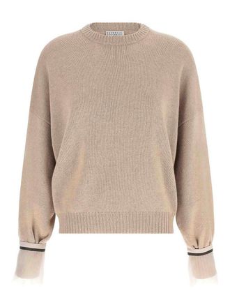 Brunello Cucinelli Rundhalspullover - Beige