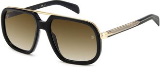 David Beckham Db 7101/s 2M2/HA BLACK GOLD Sunglasses Men Acetate, Standard, 57