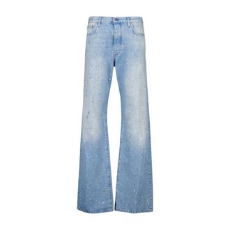Off-white Homme, Jeans, Bleu, Taille: W32 Paint Relaxed Jeans