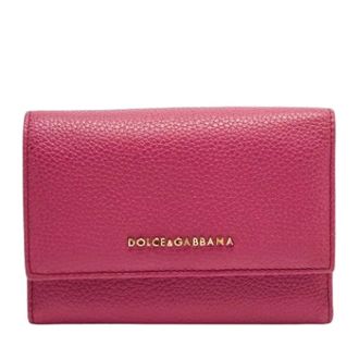 Dolce & Gabbana Portefeuille en cuir Pre-owned - Femme - Pre-owned - Rose - Taille: ONE Size