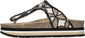 Maliparmi Maliparmi, Femme, Chaussures, Multicolore, Taille: 36 EU Mules en tissu avec broderie de perles
