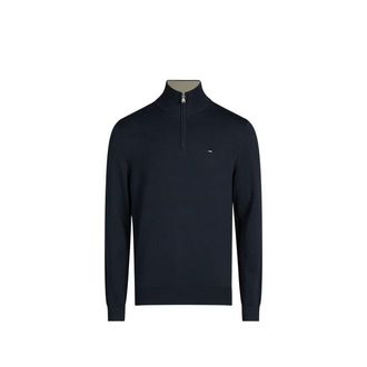 Eden Park Pull droit &agrave; col montant zipp&eacute; en coton