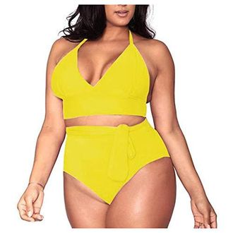 Generic Bikini Sexy Femme Maillot de Bain Maillot de Bain Femme Plus Size, Tankini avec Contr&ocirc;le du Ventre, Confortable pour l&Eacute;t&eacute;