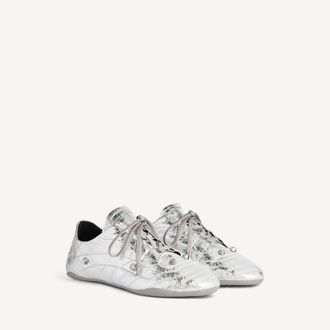 Balenciaga Basket Bal Sneaker - Silver