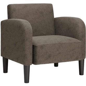 vidaXL Sessel mit Armlehnen Dunkelgrau 54 cm Kunstleder Vidaxl
