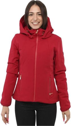 Yes-Zee YES Zee, Femme, Vestes, Rouge, Taille: 40 FR Veste Rembourr&eacute;e avec Capuche Amovible