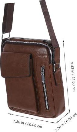 Valiclud Sac Bandouli&egrave;re Homme Cuir Pu Imperm&eacute;able Sac Messager Pour Travail Et Voyage Avec Sangle Ajustable Et Poign&eacute;e Confortable