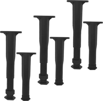 Lurrose 6 St&uuml;ck Teiliges Verstellbares M&ouml;belbein Robustem Stahl T f&ouml;rmige H&ouml;henverstellbare F&uuml;&szlig;e f&uuml;r Bettgestell Sofa Tisch Stuhl Kommode Einfache Montage Sta