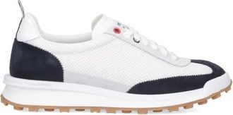 Thom Browne Low-Top Sneaker - Tech Runner Sneakers - Blue/White - Gr. 7 - in Weiß - für Damen