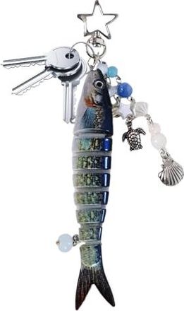 Generic YNPQTDS Porte-cl&eacute;s mignon pour femme - Breloque pour sac &agrave; main - D&eacute;coration esth&eacute;tique en forme de poisson - Pour sac &agrave; main, sac &agrave; main, sac &agrave; main,