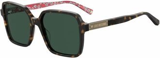 Love Moschino Femme, Accessoires, Brun, Taille: ONE Size Lunettes de soleil en acétate marron avec protection UV