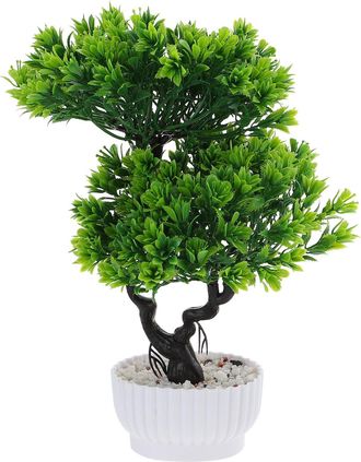 FOMIYES K&uuml;nstlicher Bonsai Kiefernbaum K&uuml;nstliche Pflanze aus Kunststoff Pflegeleichte Wohnraum Dekoration f&uuml;r Innenr&auml;ume und Hochzeiten