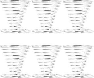 BESPORTBLE 6 St&uuml;ck Edelstahl Eierbecher Mini Draht Eierhalter f&uuml;r Gekochte Eier Flexibel Wiederverwendbar K&uuml;chenablage Eierbecher Ablage f&uuml;r Restaurant und Haush