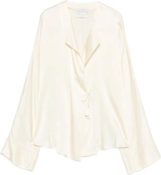 Forte_Forte Strong Strong Chemise Crois&eacute;e Satin Soie Stretch Brillant