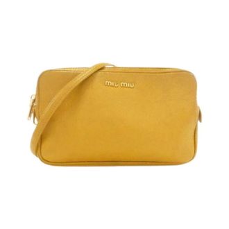 Miu Miu Pre-owned Sac bandouli&egrave;re Madras - Femme - Pre-owned - Jaune - Taille: ONE Size