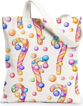 Generic Sacs fourre-tout en toile de canne &agrave; sucre dorge, sacs &agrave; provisions r&eacute;utilisables, l&eacute;gers et lavables et respectueux de lenvironnement, Color&eacute;, 13x15 