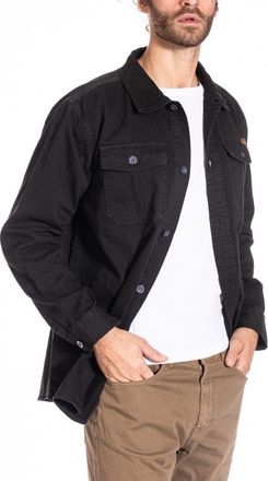 Rica Lewis Herren Jeanshemd Woody Mantelkleid, Schwarz, XL