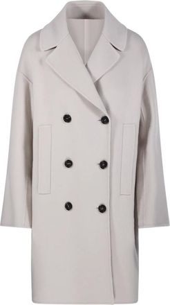 Max Mara Femme, Manteaux, Beige, Taille: 34 FR Eden Double-Breasted Short Coat