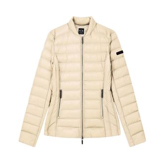 A|X Armani Exchange Daunenjacke Slim Fit aus leichtem Nylon - - Jackets - Damen - Beige - XS