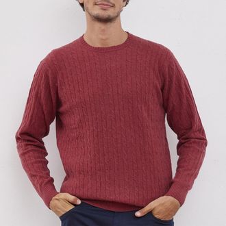 Bexley Contor - Pull homme rouge chiné