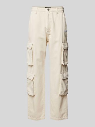 Pegador Wide Leg Cargohose mit Label-Stitching Modell PRETO