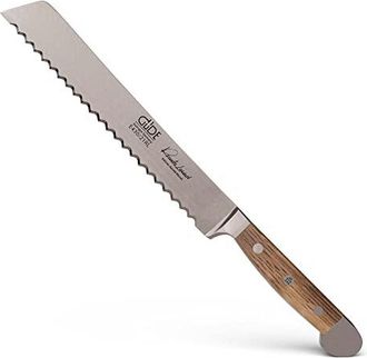 Gude Solingen - Brotmesser Links und Rechtshänder geschmiedet, 21 cm, Fasseichenholz, ALPHA FASSEICHE, Doppelkropf, Handmade Germany, E430/21RL