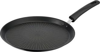 Lagostina Tempra, Crêpière 28 cm avec Revêtement Antiadhésif en Titane Anti-rayures et Fond en Acier Inoxydable, Manche Riveté, pour Toutes les Sources de Chale
